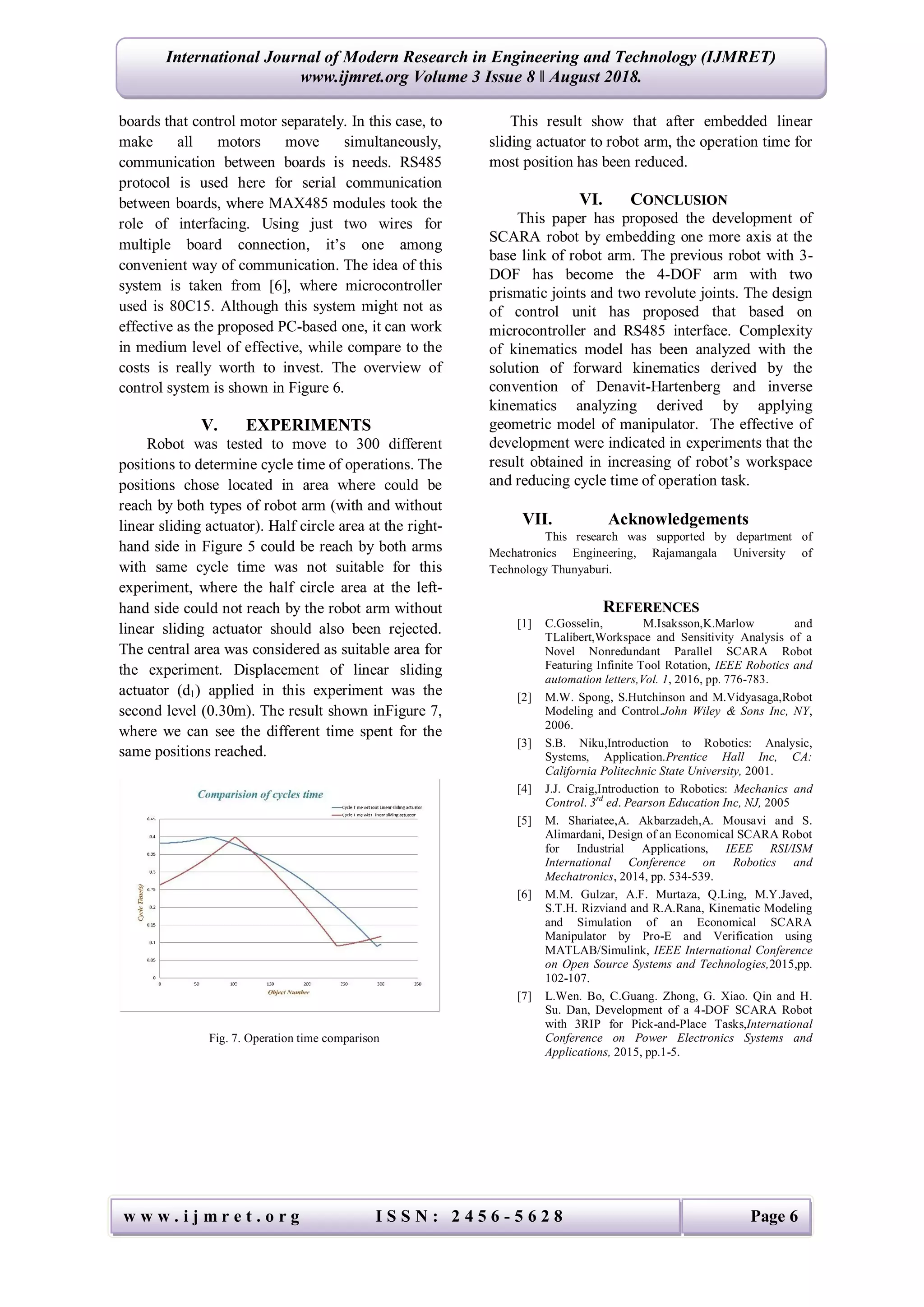 Kinematics Modeling and Simulation of SCARA Robot Arm | PDF