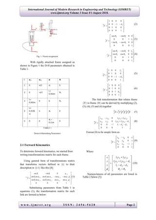 Kinematics Modeling and Simulation of SCARA Robot Arm | PDF