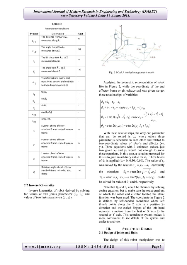 Kinematics Modeling and Simulation of SCARA Robot Arm | PDF