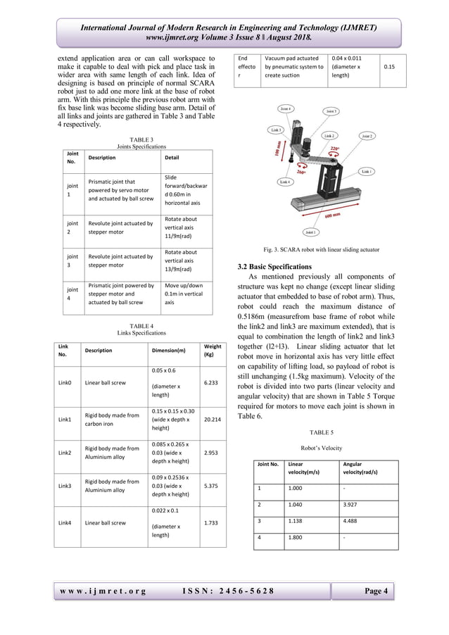 Kinematics Modeling and Simulation of SCARA Robot Arm | PDF