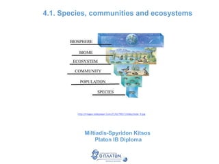 4.1 Species, communities and ecosystems | PPT