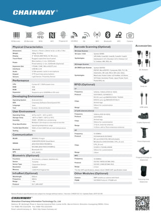 Chainway C4000 Mobile Computer Data sheet | PDF | Operating Systems | Computer Software and ...