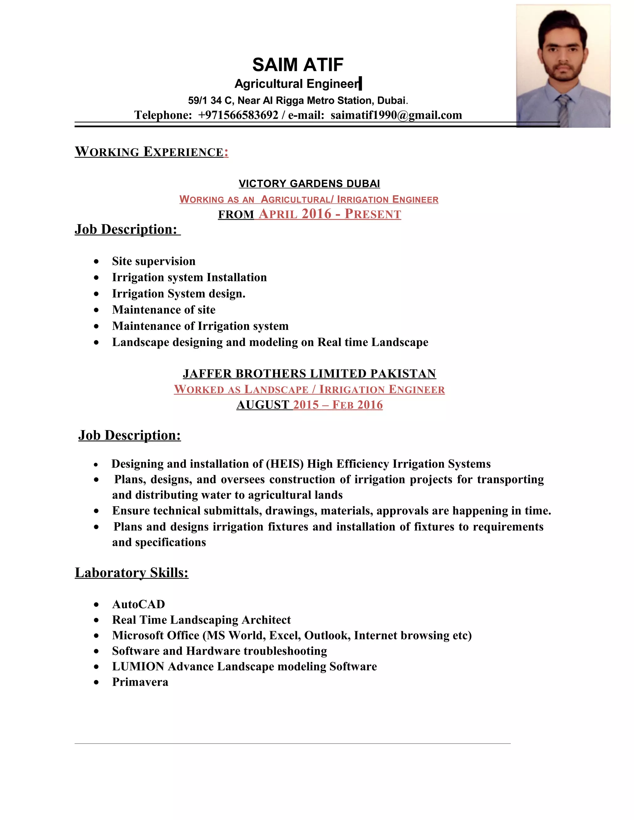 SAIM ATIF CV | PDF