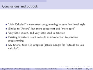 Introduction to join calculus | PDF | Programming Languages | Computing