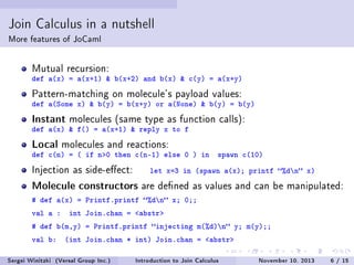 Introduction to join calculus | PDF | Programming Languages | Computing