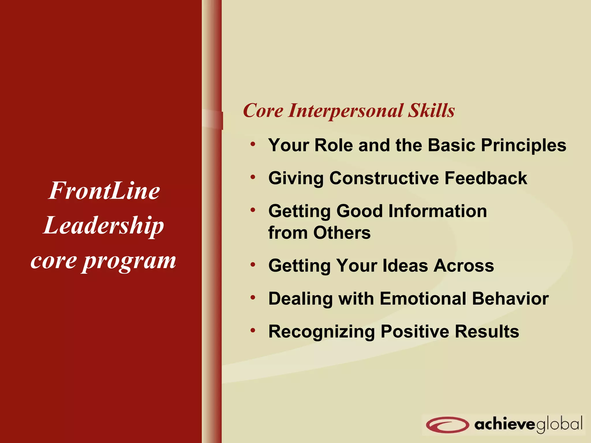 031 Front Line Leadership | PPT