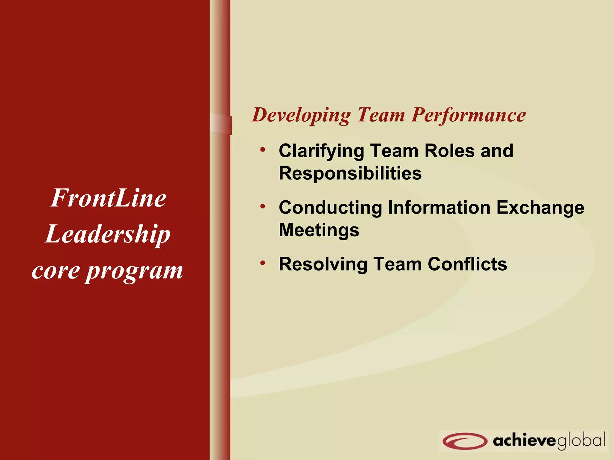 031 Front Line Leadership | PPT