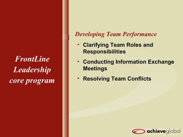 031 Front Line Leadership | PPT | Human Resources | Business