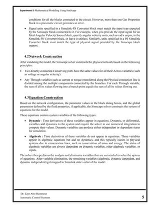03 1 mathematical modeling using sim-scape_electrical | PDF