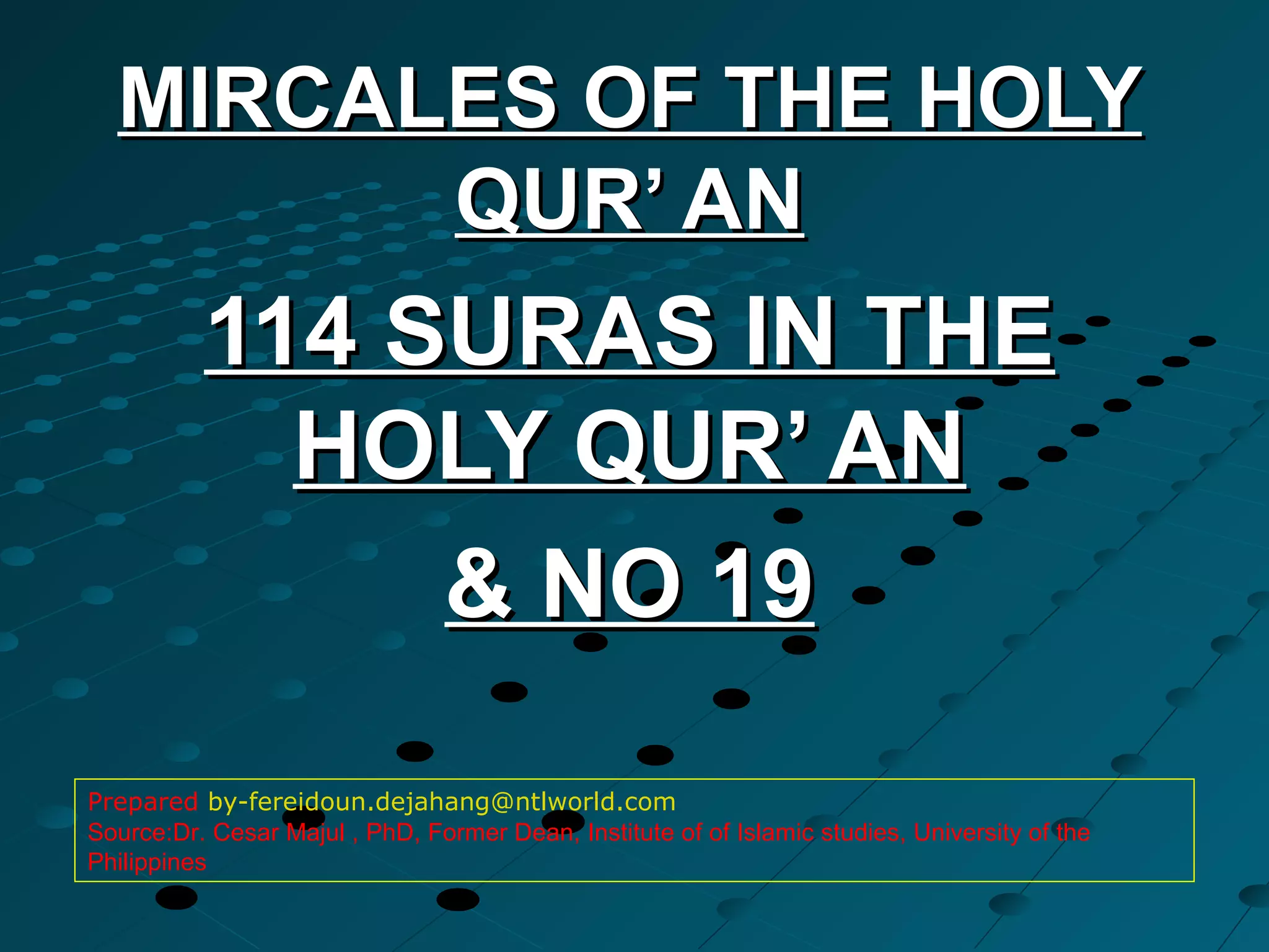 031 the holy qur’ an-114 suras | PPT | Islam | Religion & Spirituality