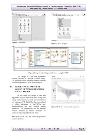 Design of Window Function in LABVIEW Environment | PDF