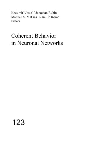 Coherent Behavior In Neuronal Networks | PDF