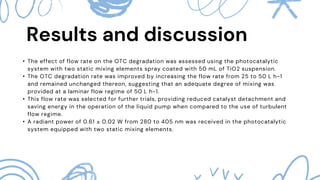 Static mixer as process intensification in photo catalysis | PPTX