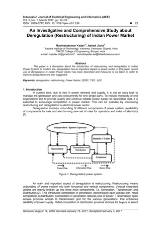 An Investigative and Comprehensive Study about Deregulation ...