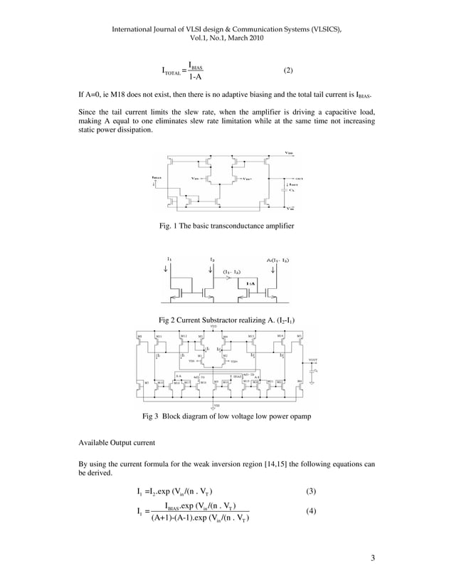 Design of A Low Power Low Voltage CMOS Opamp | PDF