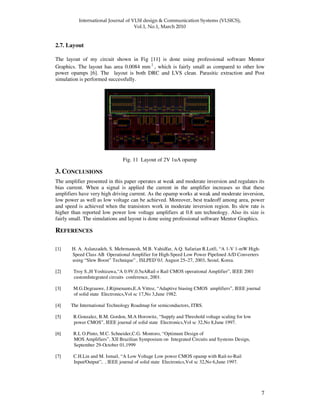Design of a Low Power Low Voltage CMOS Opamp | PDF
