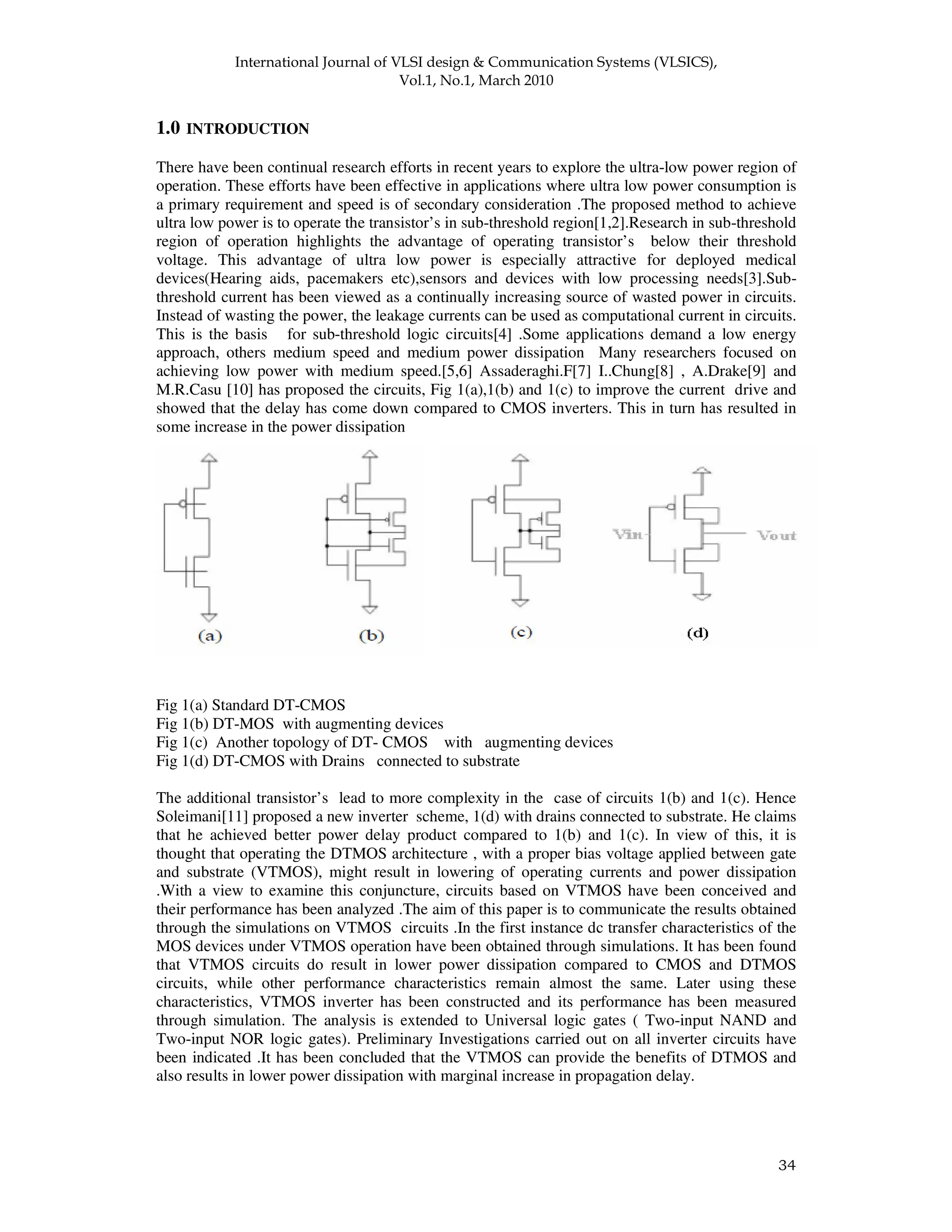 Variable Threshold MOSFET Approach (Through Dynamic Threshold MOSFET ...