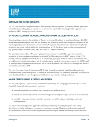 FTC Releases Report Outlining Mobile Payment Concerns | PDF