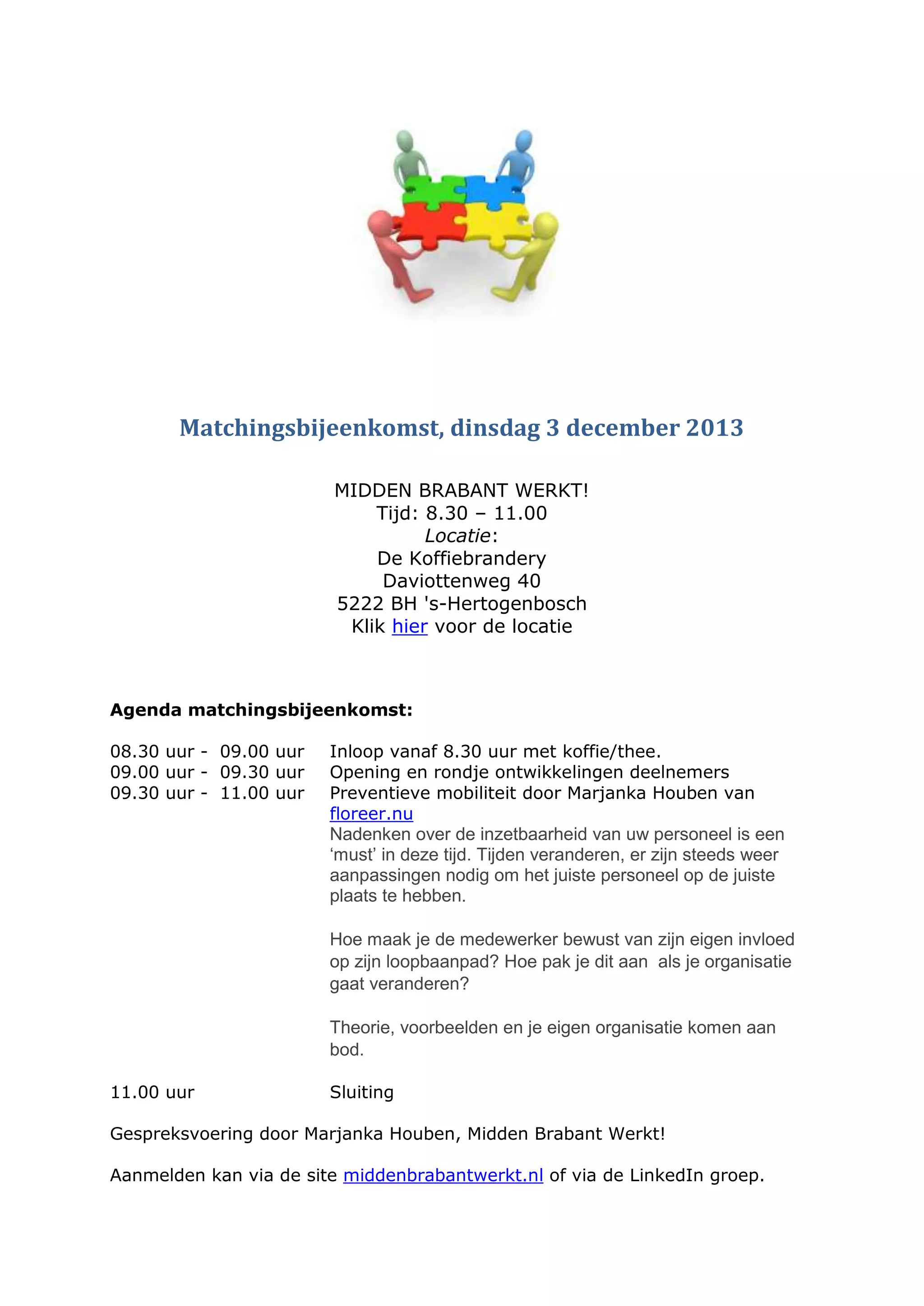Uitnodiging bijeenkomst Midden-Brabant Werkt over preventieve mobiliteit | PDF