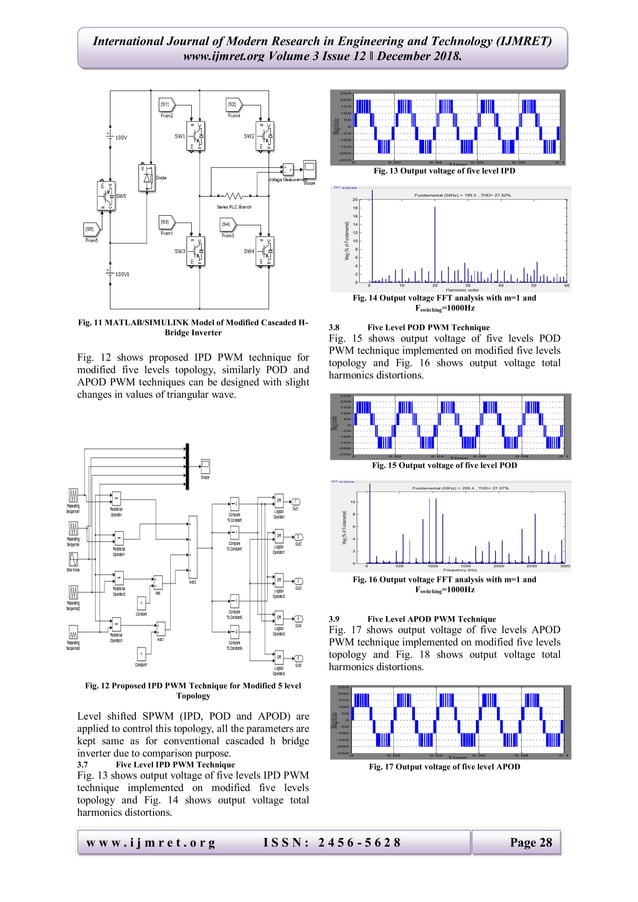 Comparative Analysis between Five Level Conventional and Modified Cascaded H-Bridge Five Level ...