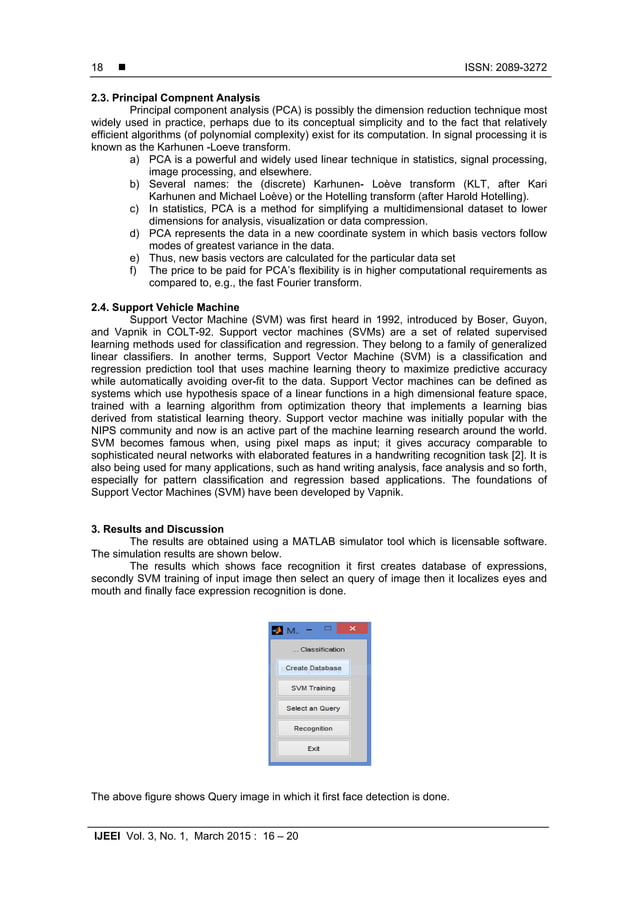 Facial Expression Recognition Using SVM Classifier | PDF | Free Download