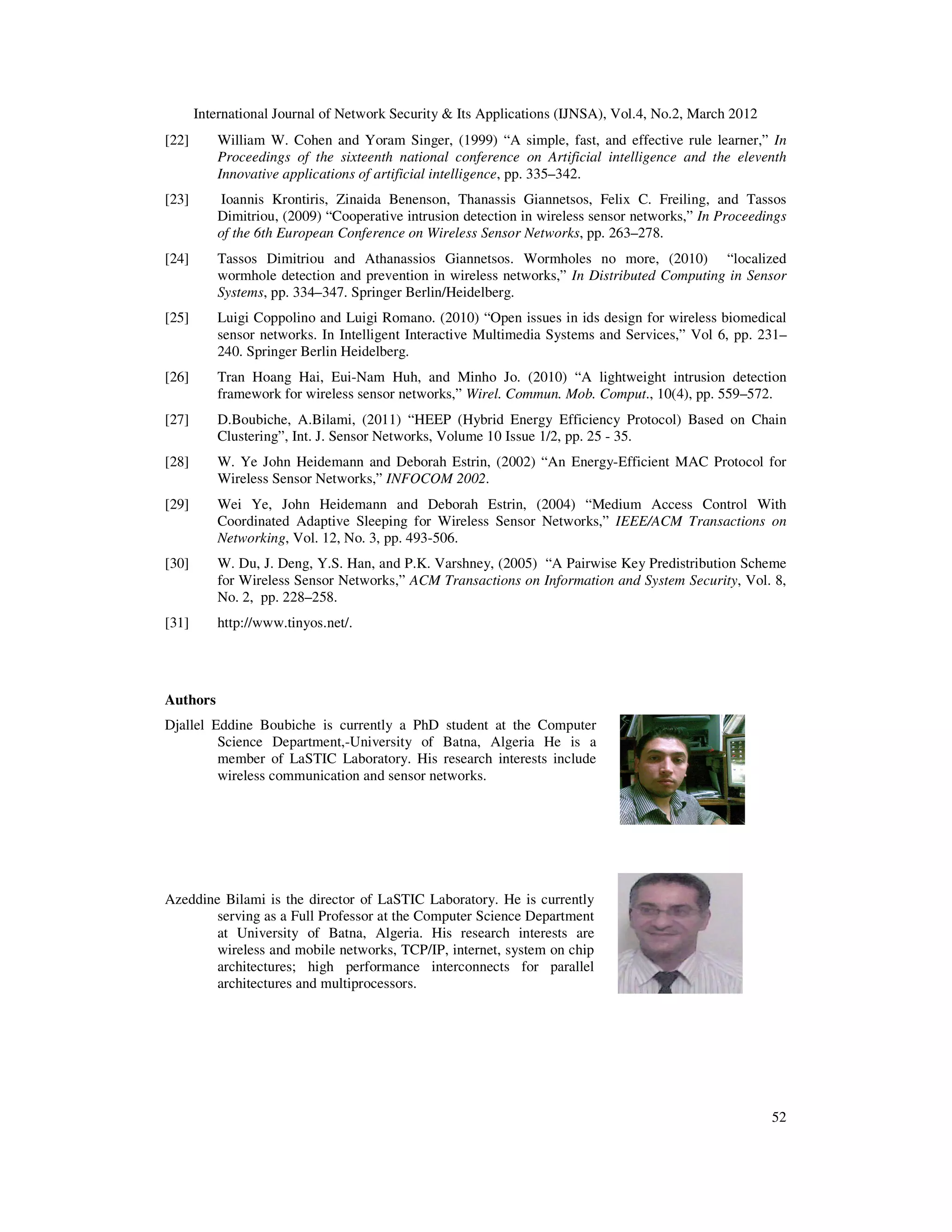 CROSS LAYER INTRUSION DETECTION SYSTEM FOR WIRELESS SENSOR NETWORK | PDF