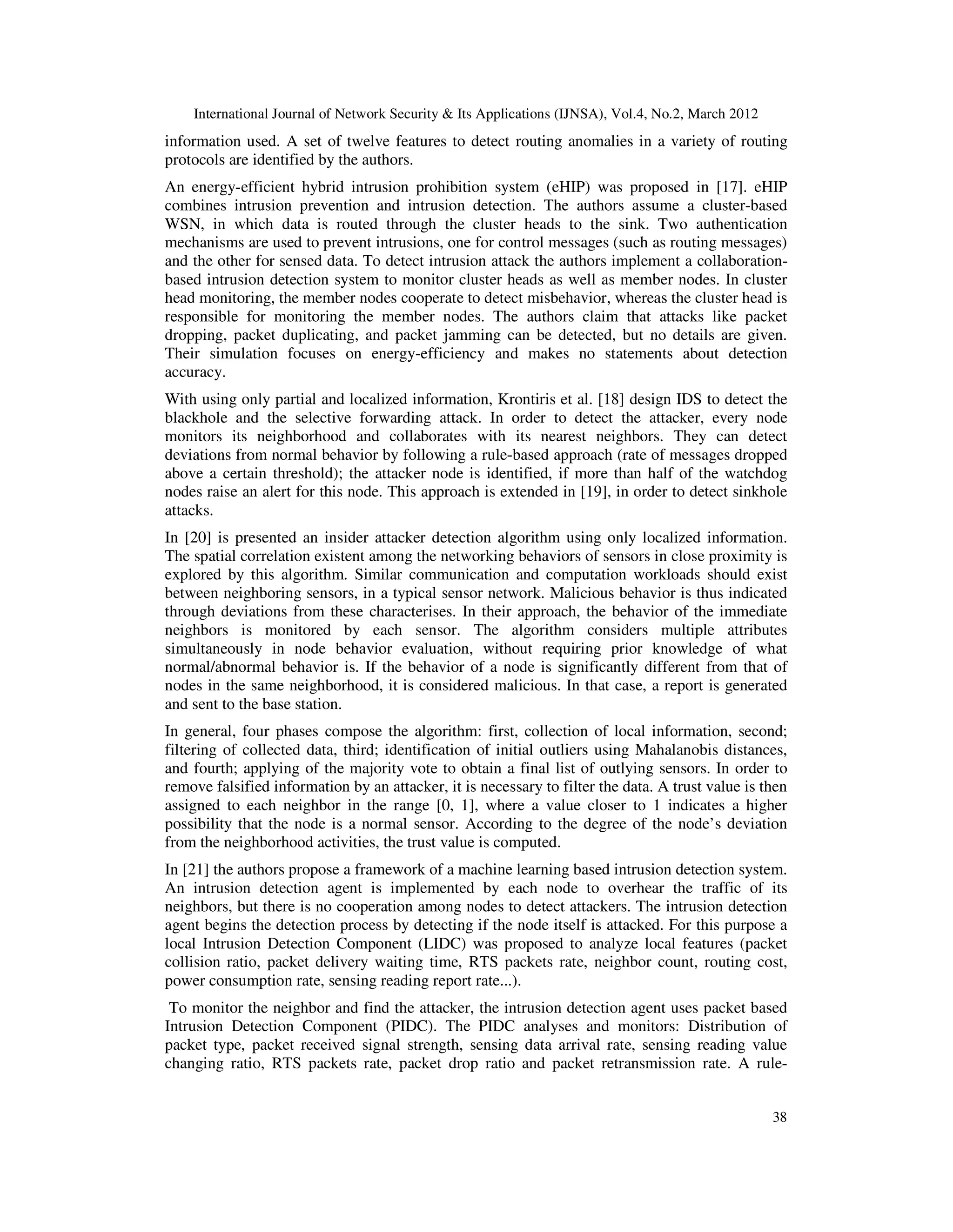 Cross Layer Intrusion Detection System For Wireless Sensor Network Pdf