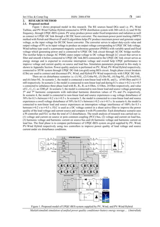 Matlab/simulink simulation of unified power quality conditioner-battery energy storage system ...