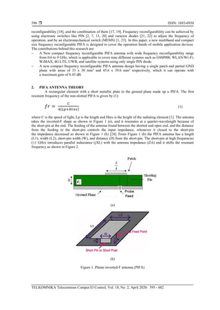 Compact reconfigurable PIFA antenna for wireless applications | PDF