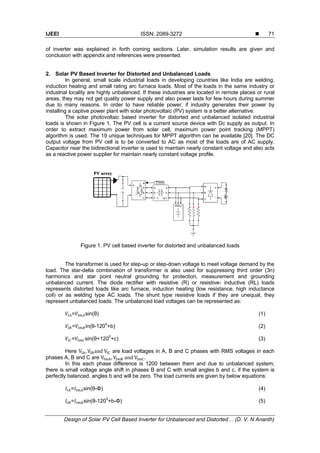 Design of Solar PV Cell Based Inverter for Unbalanced and Distorted Industrial Loads | PDF ...
