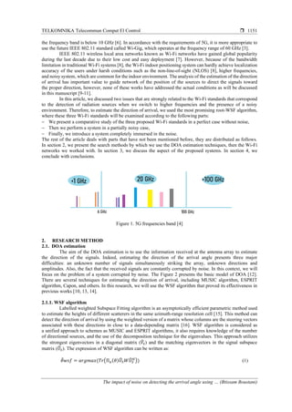 The impact of noise on detecting the arrival angle using the root-WSF algorithm | PDF