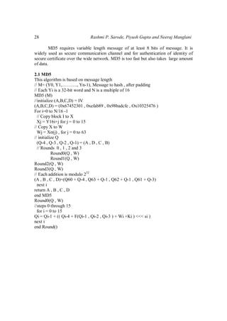 A Comparative Study between RSA and MD5 algorithms | PDF | Information and Network Security ...
