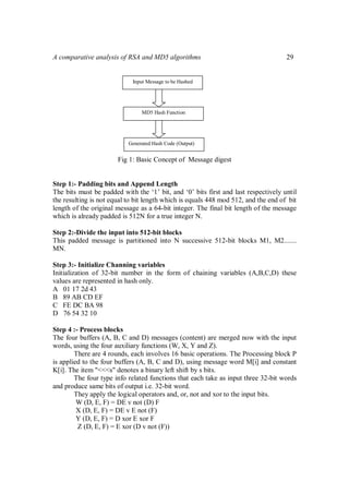 A Comparative Study between RSA and MD5 algorithms | PDF | Information and Network Security ...
