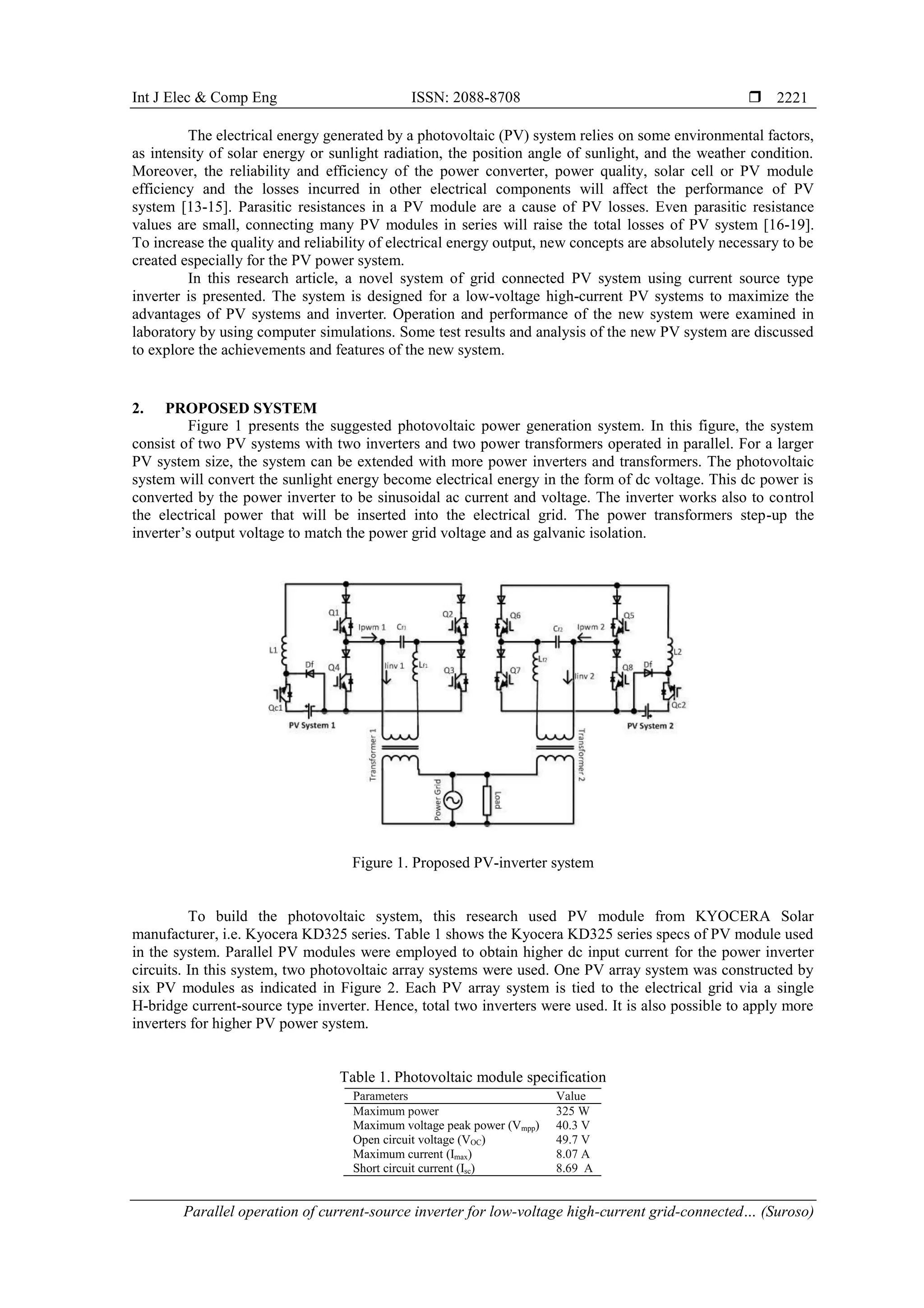 Parallel Operation of Current-Source Inverter for Low-Voltage High-Current Grid-Connected ...