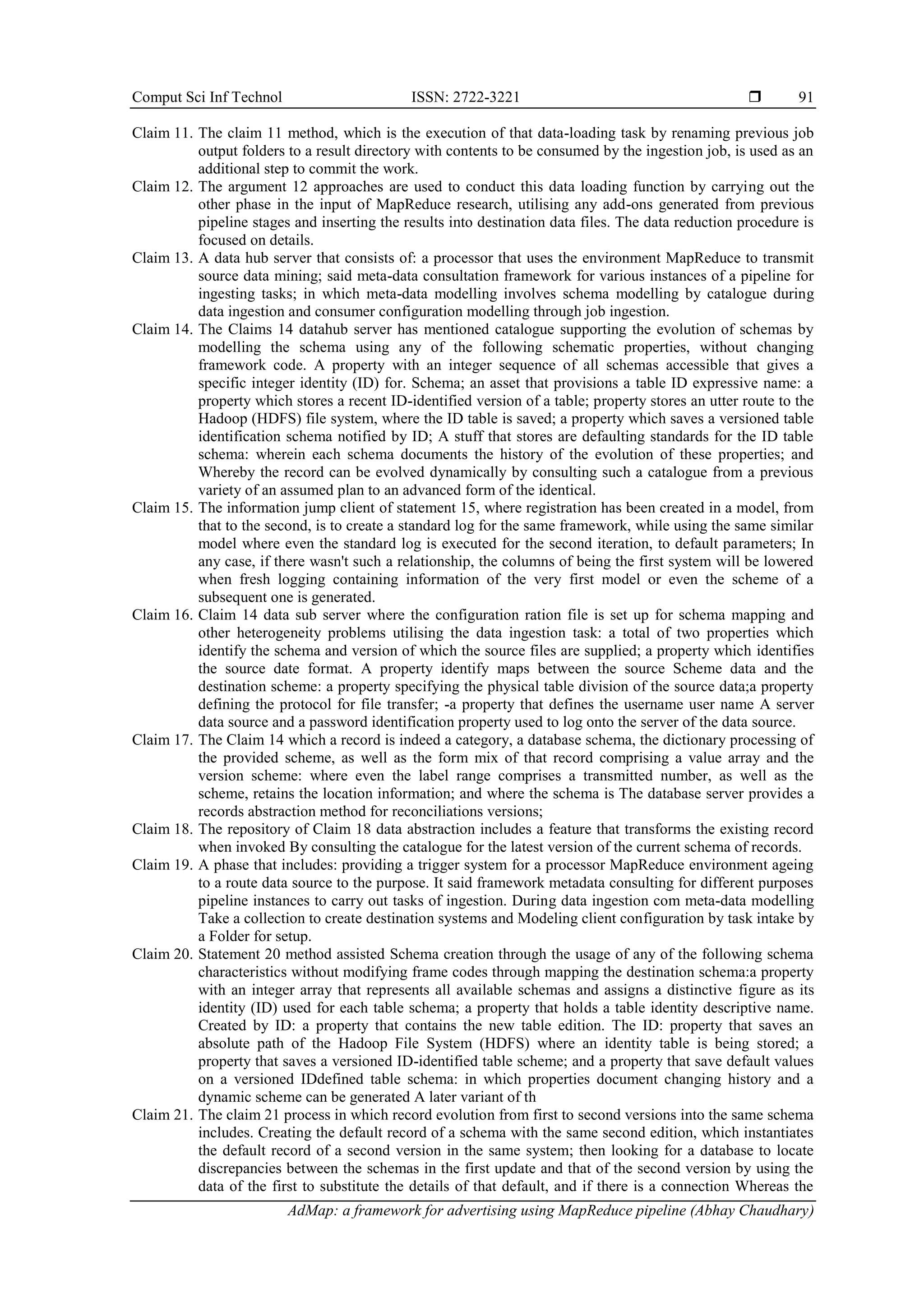 Admap A Framework For Advertising Using Mapreduce Pipeline Pdf 