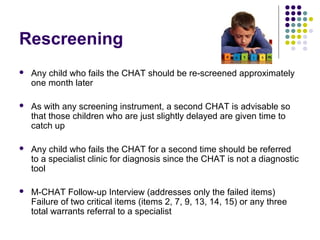Checklist for Autism in Toddlers (Chat) | PPT
