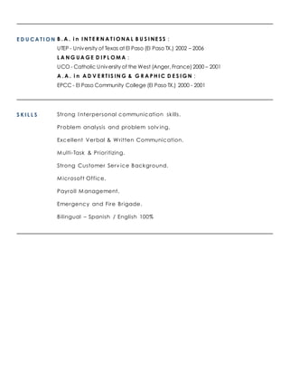 Resume - Andre Zugasti | PDF