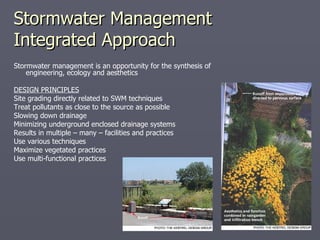 SUSTAINABLE SITES: Integrating Stormwater Management into Site Design | PPT