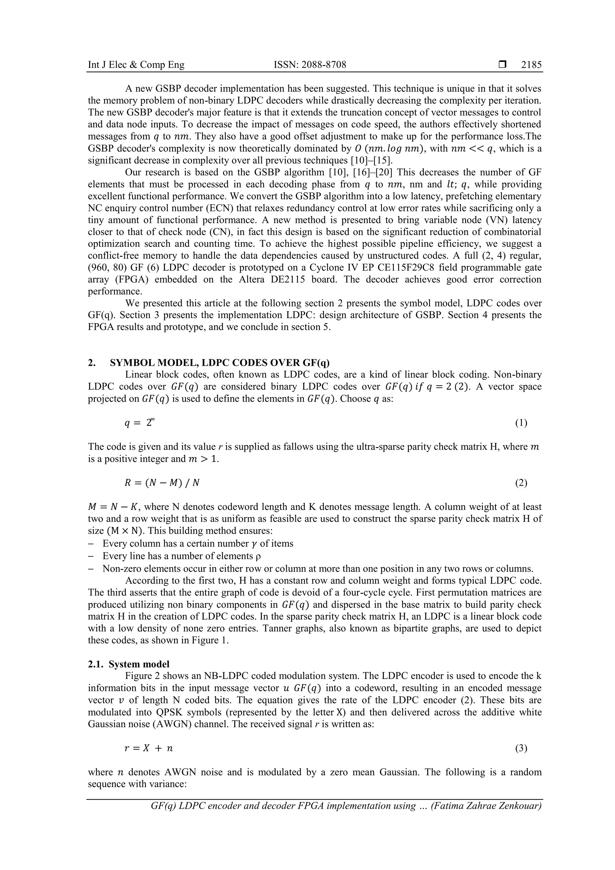 Gfq Ldpc Encoder And Decoder Fpga Implementation Using Group Shuffled Belief Propagation