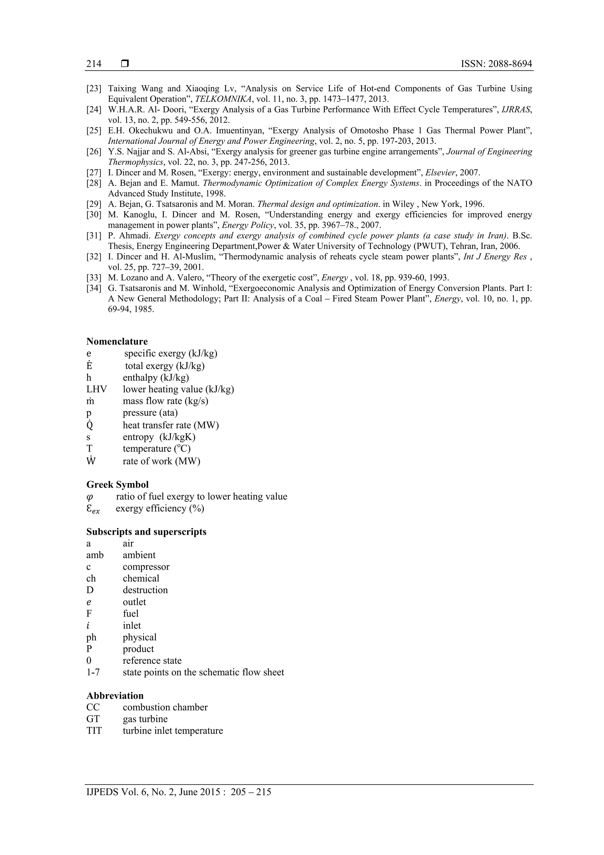 Thermodynamic modeling and Exergy Analysis of Gas Turbine Cycle for Different Boundary ...