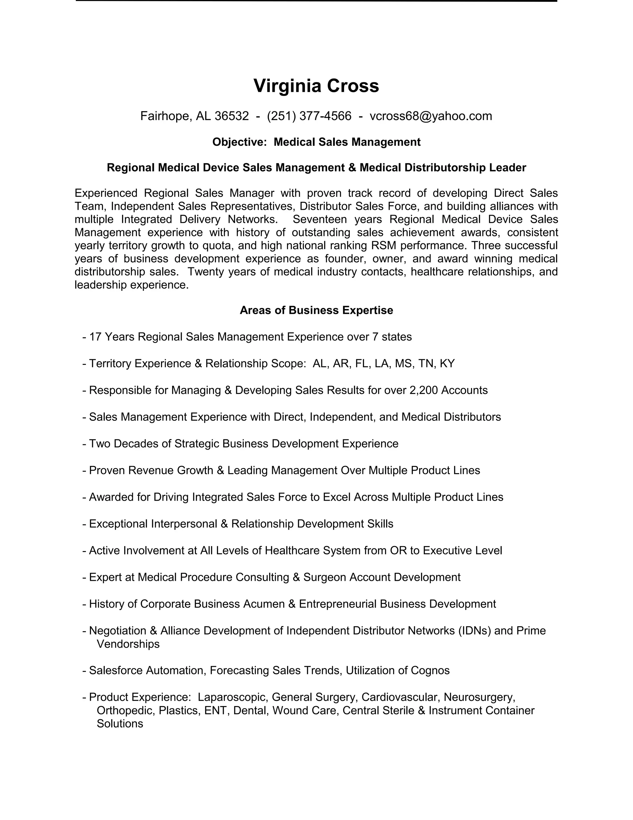 2016 - Virginia Cross Resume [704393] | DOC