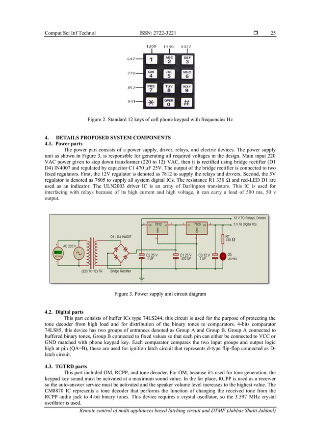 Remote-control of multi appliances based latching circuit and DTMF | PDF
