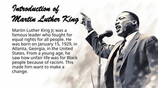 the Presentation of Martin Luther King Jr. | PPT