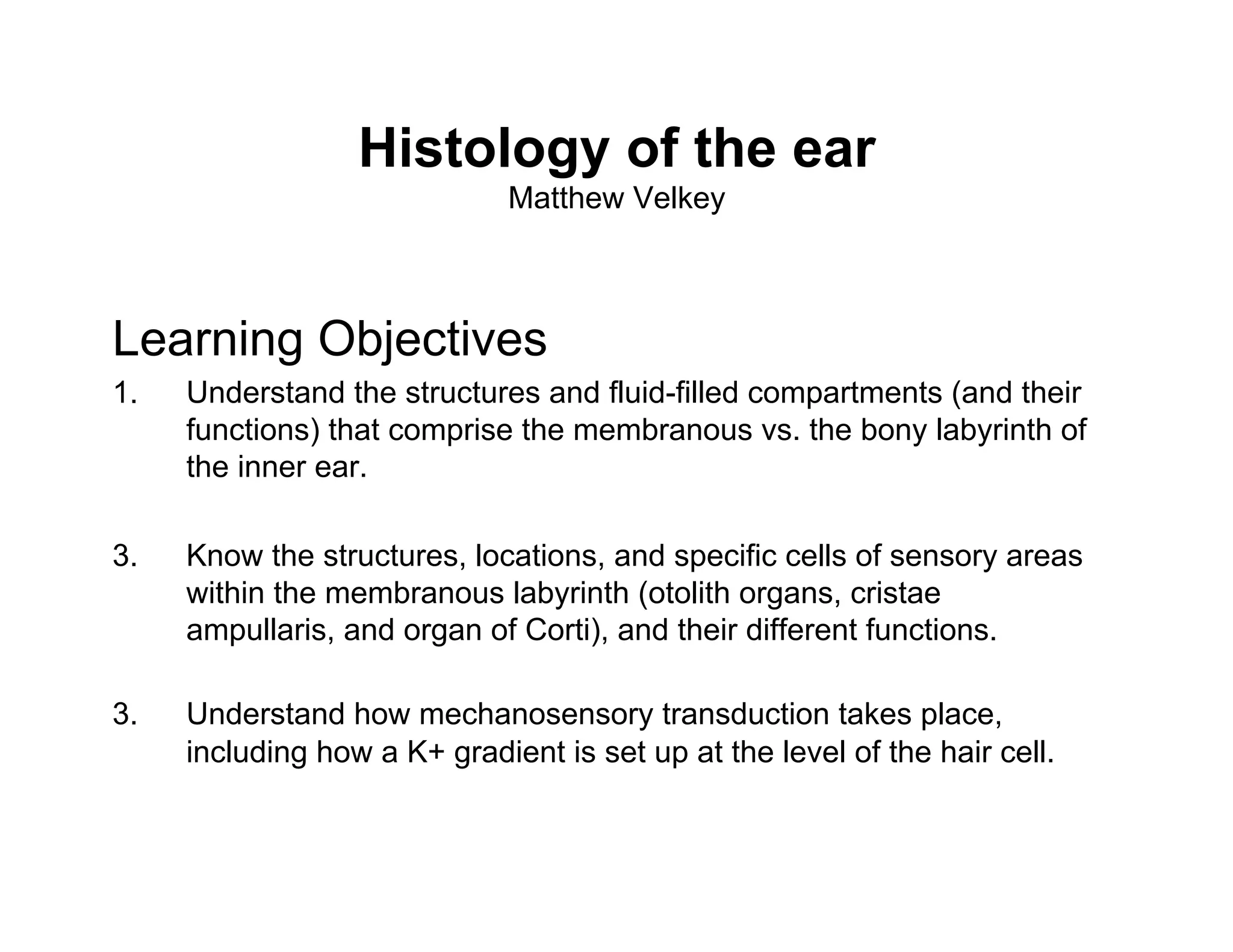03.18.09(d): Ear Histology | PDF
