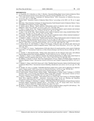 Reduced-order observer for real-time implementation speed sensorless control of induction using ...
