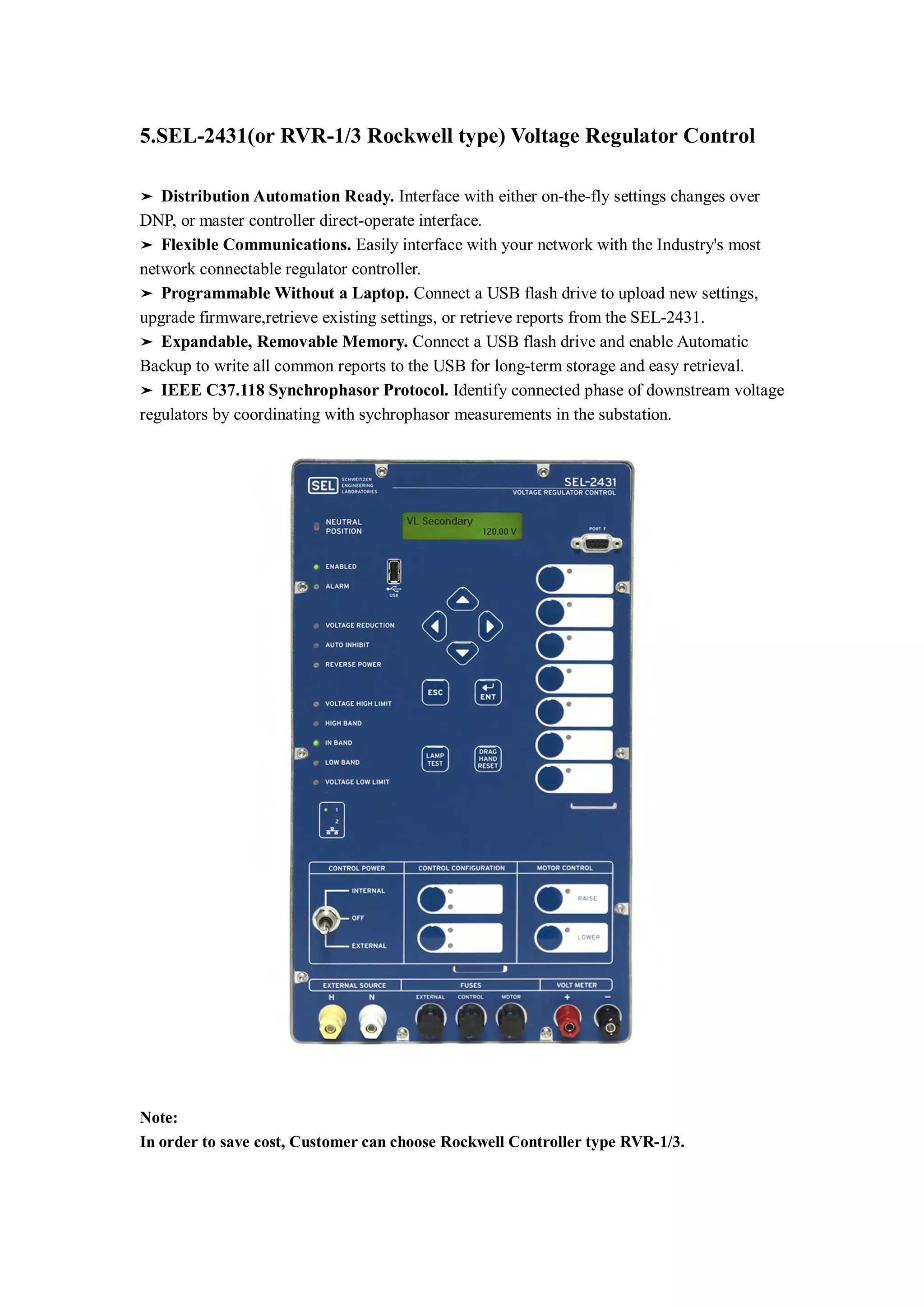RVR-1(3) automatic step voltage regulator | PDF