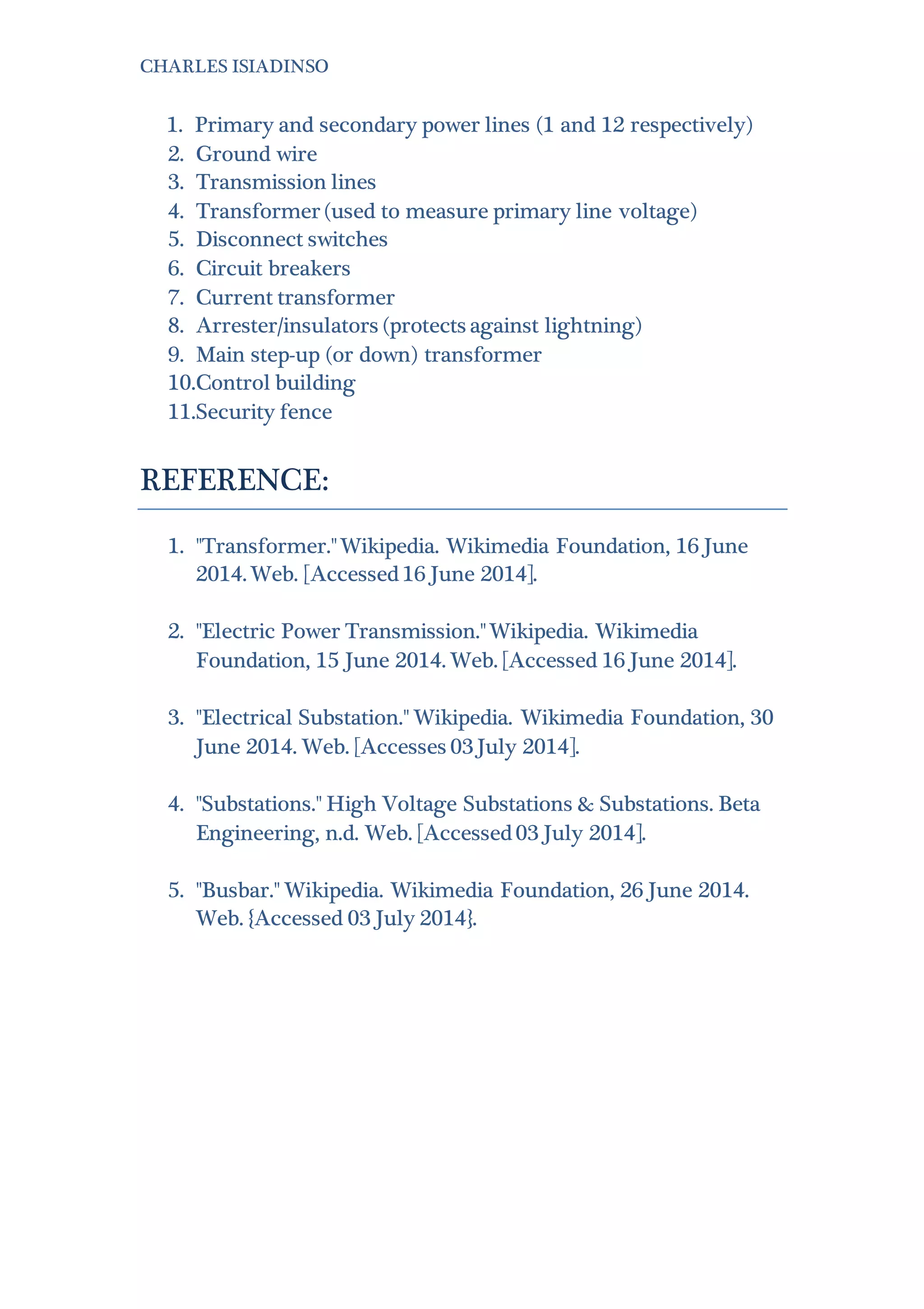 5. Switchyard & Substation | DOCX