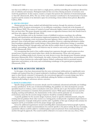 Beyond standards: reimagining acoustic design in prisons | PDF