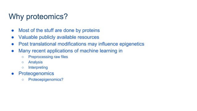 Introduction to proteomics | PPT