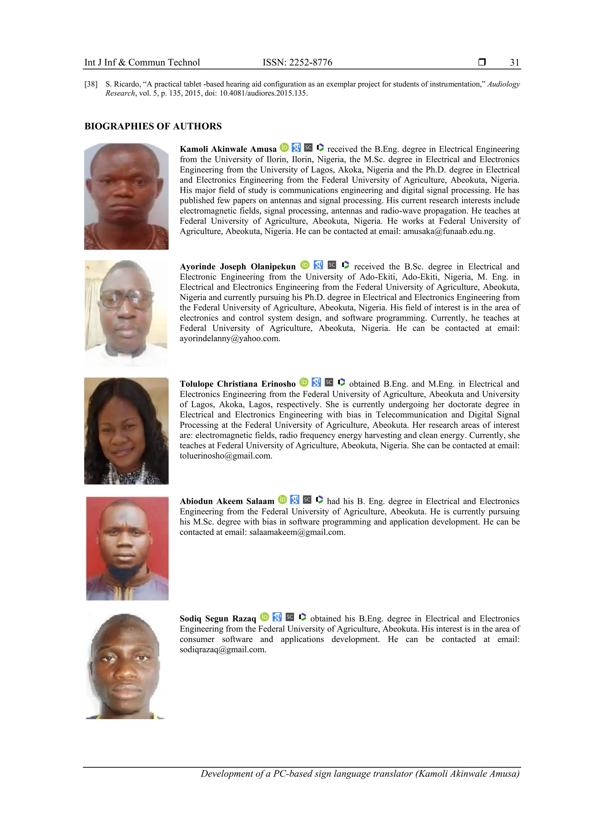 Development of a PC-based sign language translator | PDF